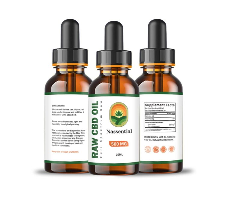 CBD OIL Raw Full Spectrum 30ml 500mg – Nassential